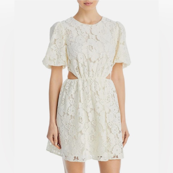 Wayf | Dresses | Nwt Wayf Lace Ivory Mini Dress Size Medium Off ...